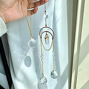 2Pieces Brighter Home Suncatcher Crystal Prism Hanging Ornament Rainbow Maker Perfect Decoration for Home Garden Car Wedding Party Gift Christmas Day