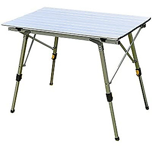 LIRUXUN Outdoor Folding Table and Chair Camping Aluminum Picnic Table Waterproof and Durable Folding Table Desk