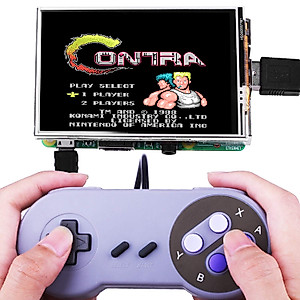 kuman 3.5 Inch Touch Screen TFT LCD Display SPI with Touch Pen for Raspberry Pi 3B+/ Pi 2B, Pi Zero W, Pi A/B