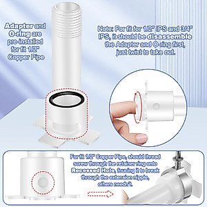 Enhon Tub Spout with Diverter, Universal Fits 1/2'' Copper Pipe, 1/2'' IPS and 3/4'' IPS, Bathroom Bathtub Tub Faucet Replacement with Adapters (Brushed Nickel)