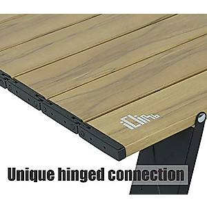 iClimb 1 Anti-Sinking Large Feet Chair and 1 Mini Folding Table Bundle, Ultralight Compact for Single Adult Outdoor Backpacking Camping Hiking Beach Concert