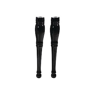 Kingston Brass VPB136PK Imperial Ceramic Console Pedestal (2 pcs/Set), Black