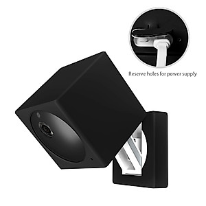 HOLACA Weatherproof Silicone Skin for Cam Outdoor ONLY Anti-Scratch Protective Cover - Extra Protect Camera-(NOT Compatible with Cam/V2/Pan) (1 Pack, Black)