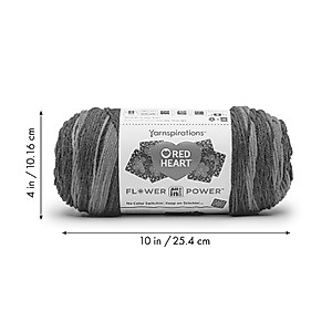 Red Heart All in ONE Flower Power Peony pop Yarn - 3 Pack of 8.8oz/250g - 100% Acrylic - #4 Worsted (Medium) - 440 Yards - Knitting/Crochet