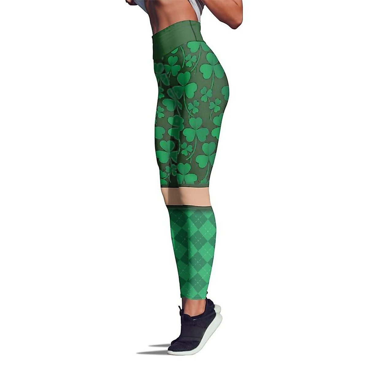 Bblulu Trendy Design Workout Leggings - Novelty Graphic Printed Cute Patterns Tights Slimming Full-Length Yoga Pants