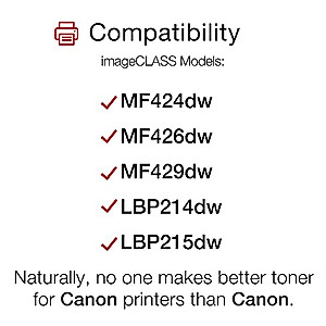 Canon Genuine Toner Cartridge 052 Black, High Capacity (2200C001), 1-Pack, for Canon imageCLASS MF429dw, MF426dw, MF424dw, LBP215dw, LBP214dw Laser Printers, Toner 052 High Capacity Black, 1 Size