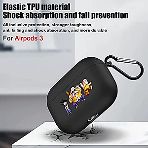 Anime Pattern Designed for AirPods 3rd Case Cover 2021,Cute Anime Soft TPU Shockproof for AirPods 3 Protection Case Cover with Keychain,Gift for Boys and Girls (Anime 03)