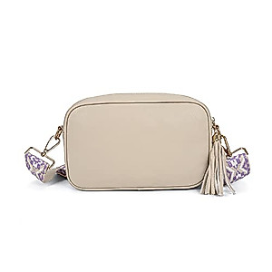 FAYBA Crossbody Bag for Women, Crossbody Purse Wide Strap Shoulder Bag With Top Zipper Tassel