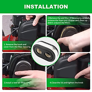 Lawn Mower Replacement Parts ,593260 Lawn Mower Air Filter,Air Cleaner Cartridge Filter, Replace for 4247 5432 5432k 09P00 09P702 550E 500EX 550EX 625 575EX Series Engine