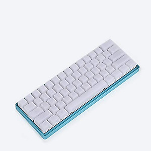 YMDK 1.5mm ABS 108 87 61 ANSI ISO Blank Milk Fog OEM Profile Shine Through Keycap for RGB MX Mechanical Keyboard GK61 (61 ANSI)(Only Keycap)