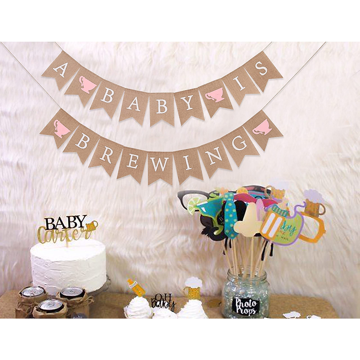 Tea Party Bridal Shower - Tea With The Bride To Be, Bridal Shower Burlap Banner, Bride To Be Banner, Tea Party Shower Decorations (Tea With The Bride To Be)