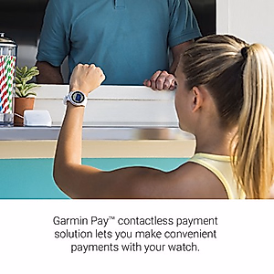 Garmin 010-01769-11 Vívoactive 3, GPS Smartwatch Contactless Payments Built-In Sports Apps, Black/Slate