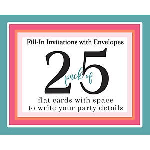 Elephant Gender Reveal Invitations with Envelopes (25 Pack) Invites for Baby Shower Party – Pink and Blue Theme Boy or Girl – Fill-In Details on Blank Card Set 5x7