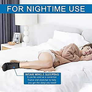 OneBrace Plantar Fasciitis Night Splint Sock - Soft Stretching Boot Splint for Aching Feet & Heel Relief，Achilles Tendonitis Foot Support Brace for Right or Left Foot（Small）