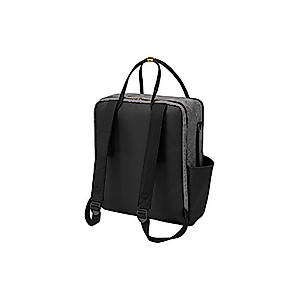 Petunia Pickle Bottom InterMix Backpack | Diaper Bag Backpack| Baby Bottle Bag for Parents | Stylish Baby Bag Organizer| Sophisticated and Spacious Backpack for On the Go Moms | Graphite/Black