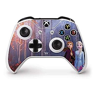 Skinit Decal Gaming Skin Compatible with Xbox One S Controller - Officially Licensed Disney Frozen II Anna and Elsa Design