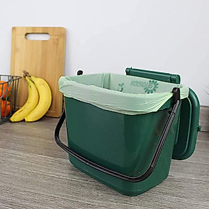 Lihuzmd 8L-10 Rolls Biodegradable Bin Bags,with Drawstring Rubbish Bags Trash Bags 100% Compostable Recycle Garbage Bag