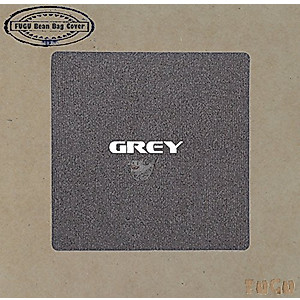 FUGU Bean Bag Chair, Premium Foam Filled 4 XL, Protective Liner Plus Removable Machine Wash Grey Cover