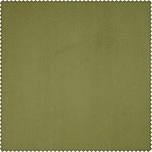 HPD HALF PRICE DRAPES Blackout Solid Thermal Insulated Window Curtain 50 X 96 Signature Plush Velvet Curtains for Bedroom & Living Room (1 Panel), VPYC-SBO161224-96, Jalapeno Green