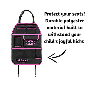 KidsEmbrace Batman Back Seat Organizer, DC Comics Batgirl Deluxe 6 Pockets, Pink