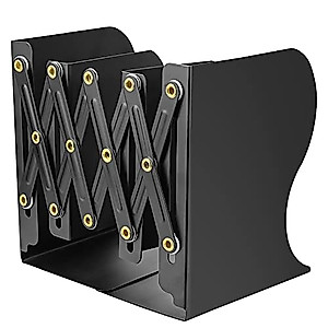 Adjustable Bookends, Expandable Bookends Magazine File Holder,Desk Organizer and Accessories for Office, Books, Papers, Extends up to 19 inches