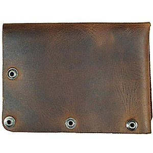Hide & Drink, Leather Riveted Card Holder, Cash Wallet, Travel Case Organizer, Accessories, Handmade Includes 101 Year Warranty :: Bourbon Brown