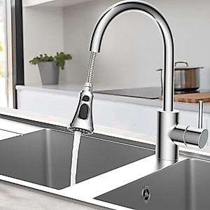 46174000 Grohe Kitchen Faucet Hose Replacement, 59 Inches StarLight Chrome Finish, Ladylux Metalflex Hose For Grohe K4 K7, Bridge and Ladylux Cafe, Alira Sink Faucet