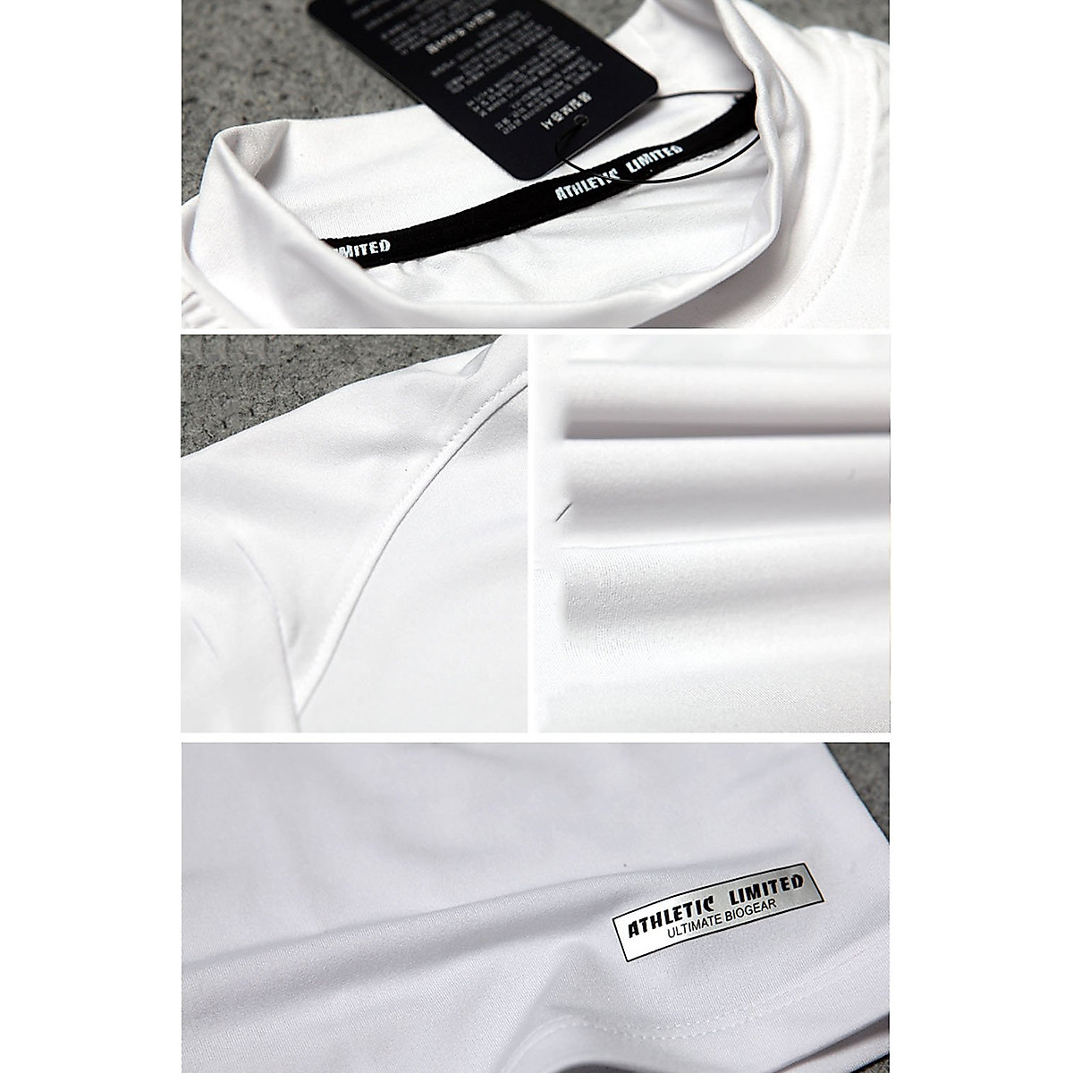 Mens Solid Short Sleeve Active Water Sports Rash-guard