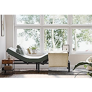 BANTI Adjustable Bed Base Frame, Motorized Head and Foot Incline,Under Bed LED RGB Light, Wireless Remote Control, Dual USB Ports and Customized Positions, Twin XL, Ergonomic, Black