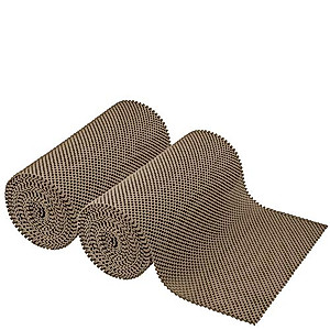 SteadMax Shelf Liner, 12 in x 40 FT Total, Non-Adhesive, Non-Slip Grip Drawer Liner, Kitchen Shelves, Cupboards, Bathroom Storage, Cabinets, Pantry, Coffee (2 Rolls)