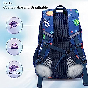 Armbq Kids Backpack for Boys Girls, Teens Casual Bookbag for Kindergarten Elementary Lightweight Travel School Bags, Pink Rainbow