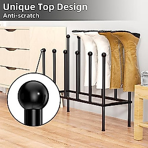 pickpiff Free Standing Shoe Racks - Black Metal Boot Rack, Shoe Organizer for Dorm Room, Closet, Entryway, Bedroom, Patio Outdoor, Hallway, Black Shoe Rack Organizer, Shoe Storage Fit for 6 Pairs