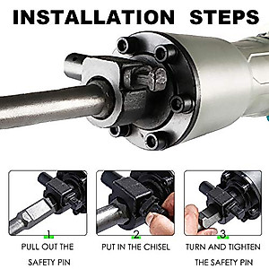 Monkey King Bar- 110v 1520W Heavy Duty Electric Demolition Jack Hammer Concrete Breaker MKB-65A- Chisel & Point Chisel Bit Hand Gloves w/Case