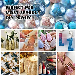 Bazayona Ultra Fine Glitter Powder 3.5oz Multi Purpose Premium Glitter for Arts & Crafts Epoxy Resin Jewelry Making Decoration Weddings Cards Flowers Cosmetic Body Nails Hair - Purple