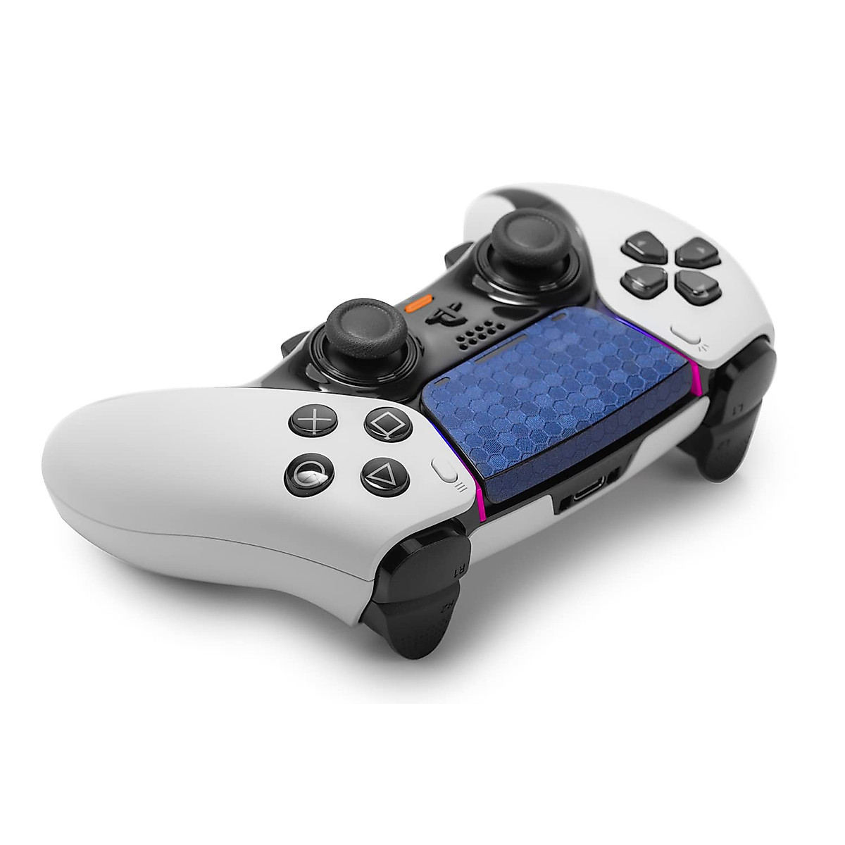 Skin Compatible with Dualsense Edge - TouchProtect Cover to Protect, Add Style, & Enhance your PS5 Dualsense controller's Trackpad with texture! (Hex - Blue)