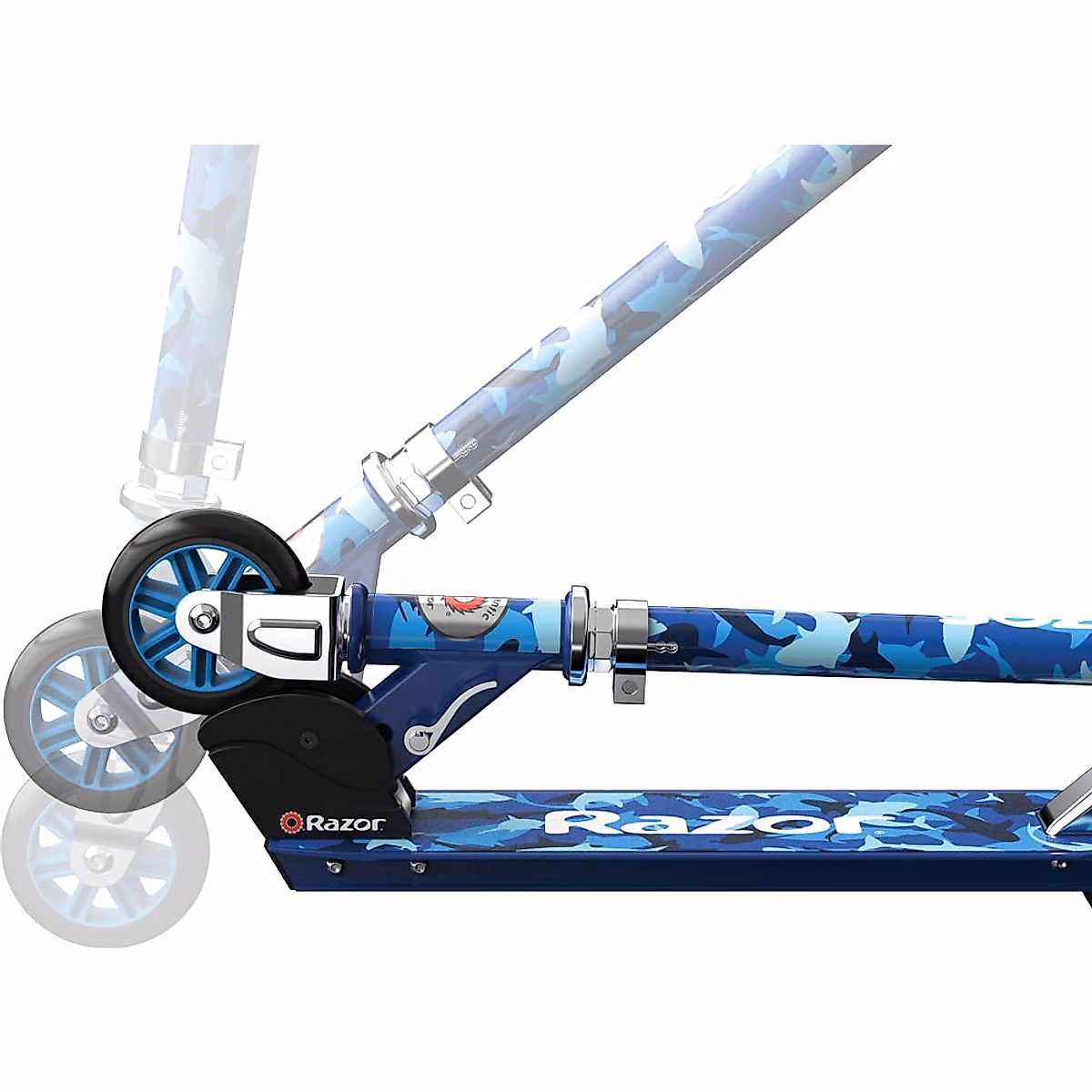 Razor Scooters - Shark Camo Special Edition Push Scooter - with Lightweight Foldable Design, Improved Maneuverability, and Stylish Shark Camo Finish