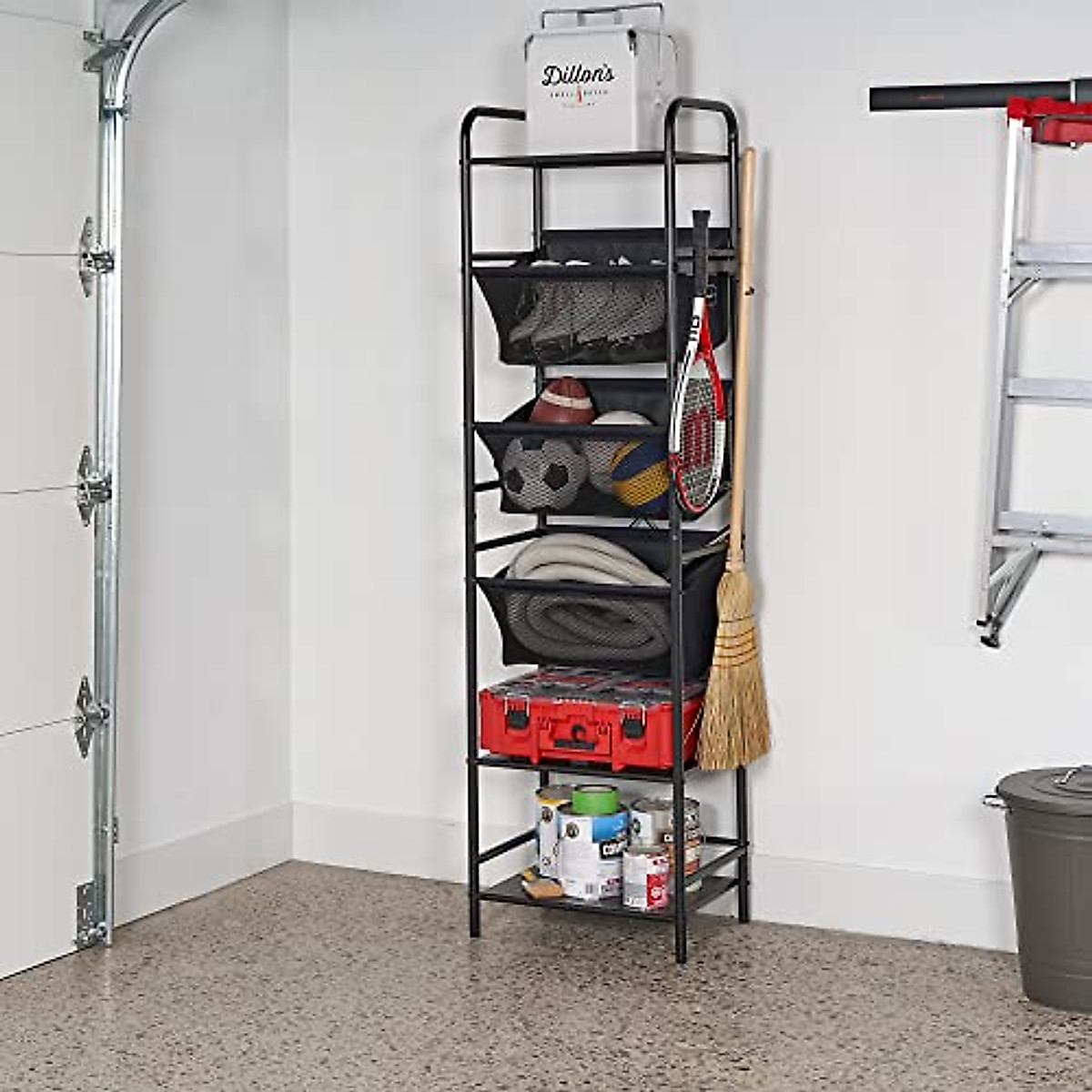 neatfreak 6-Tier Vertical Storage Organizer For Pantry, Shed & Garage Free Standing Garage Organization and Storage System - Heavy Duty Storage Bin Shelf