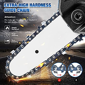 ALATIN Mini Chainsaw Cordless 4Inch ,electric Handheld Chainsaw with 2Pcs Chargeable Batteries,powered by a 12V 1500mah battery, used for wood cutting, tree trimming, gardening(2 chains)