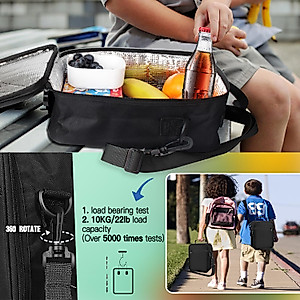 hzzycer Lunch Box for Men Women Insulated Lunch Bag Reusable Small Lunch Bag with Adjustable Shoulder Strap for Work Picnic