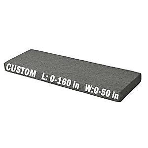 SINCERE Custom Bench Cushion for Indoor Furniture, Bay Window Seat Cushion, Bespoke Bench Pillow, Fireplace Hearth Cushion, Non-slip Chair Pad Couch Sofa Foam Cushion Replacement, Swing Cushion, Gray
