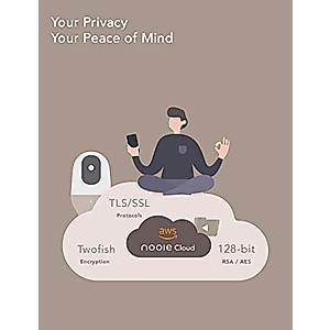 nooie Security Camera Indoor Two Pack, 360-degree IP Camera 1080P, WiFi Smart Home Camera with Motion Tracking, IR Night Vision, Two Way Audio&Sound Detection, Works with Alexa, SD Card and Cloud