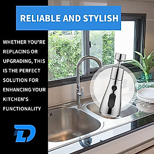 DZSEE Multi-Functional Kitchen Faucet Sprayer Head Replacement, Universal Sink Sprayer, Pull Down Faucet Head, ABS