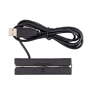 Swipe Card Reader, MSR90 USB Magnetic Strip Card Reader 3 Tracks Mini Mag Hi-Co Swiper