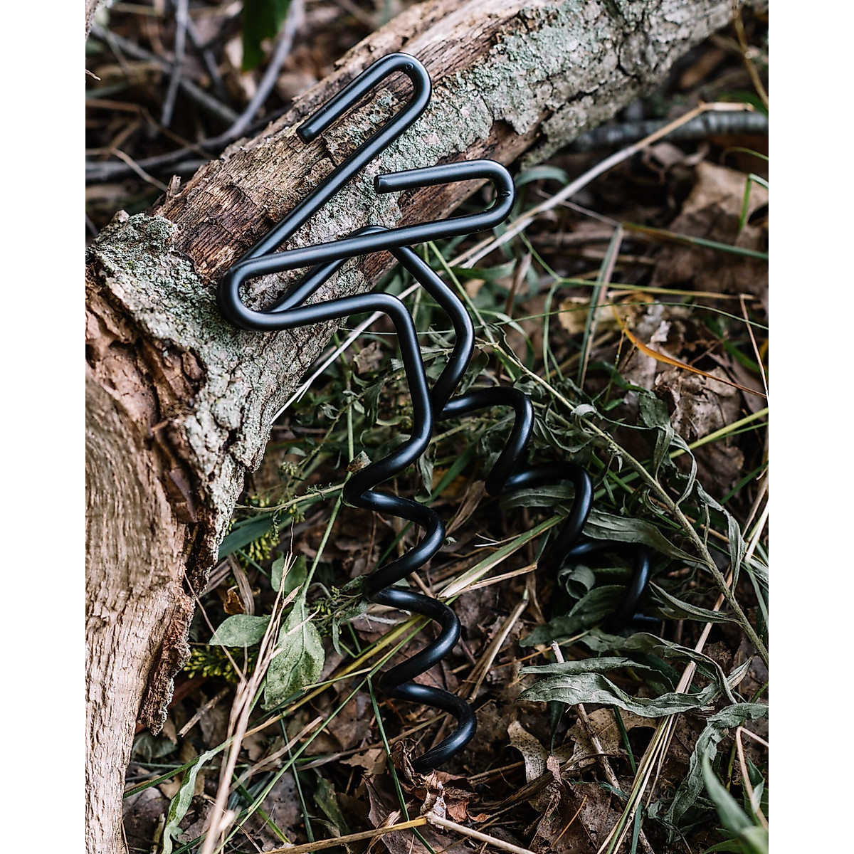 RHINO OUTDOORS Auger Stakes, Heavy Duty Tent Stakes for Blinds and Tarps, 4-Pack,Silver