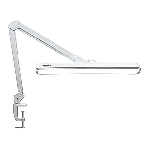 bemelux LED Architect Desk Lamp with Clamp, Metal Swing Arm 2000 Lumens Dimming Office Table Lamp for Task Work Drafting Reading Desktop, 234PCS Bright LEDs, 24W, 5 Color Temperatures Workbench Lamp