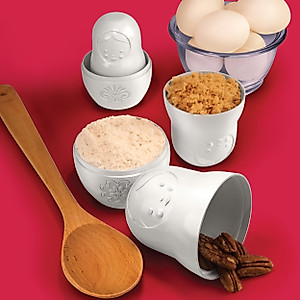 Genuine Fred Matryoshka Measuring Cups, Set of 6, White