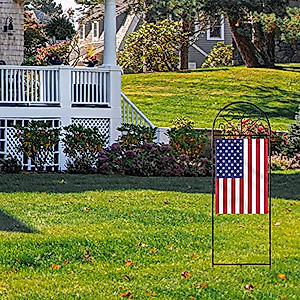 YEAHOME Garden Flag Holder Stand - Weather-Proof Yard Flag Pole Premium Metal Powder-Coated Garden Flag Arbor, Garden Flag Stakes Outdoor Decor for for American Flag, All Seasons Garden Flags