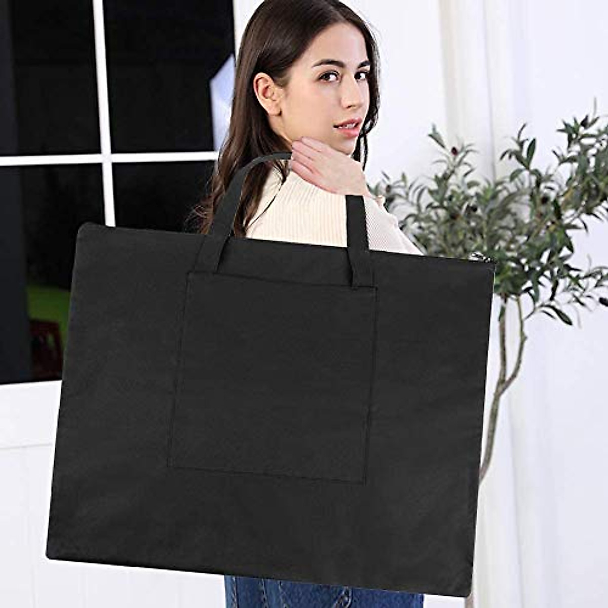 Canvas Art Portfolio Carry Bag Large Size A2 Artist Portfolio Case Drawing Board Bag Lightweight Poster Board Storage Bag Artwork Drawing Painting Photography SketchingArt Supplies Organizer (68x53CM)
