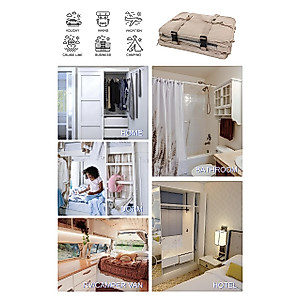 ELEZAY Hanging Packing Cubes Portable Closet 3-Shelf Travel Collapsible Compression Garment Organizer for Carry-on Luggage Suitcase Space Saver Bag XX-Large_No Side Pockets, Beige