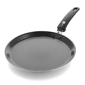GreenPan Pancake Pan, Non Stick, Toxin Free Ceramic Frying Pan - Induction, Oven & Dishwasher Safe Cookware - 28 cm, Black